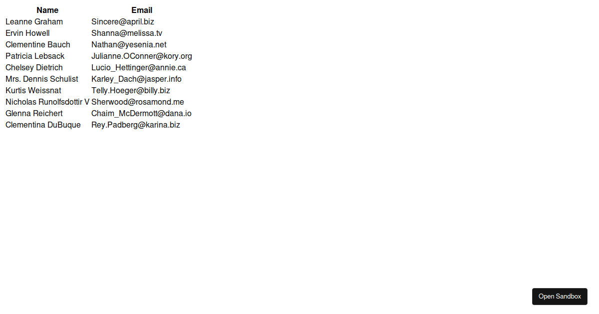 Fetch Data And Render In Table Vanilla Js Codesandbox