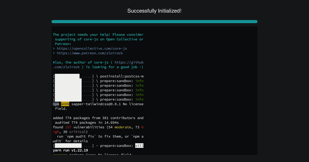 Sapper Tailwindcss Forked Codesandbox