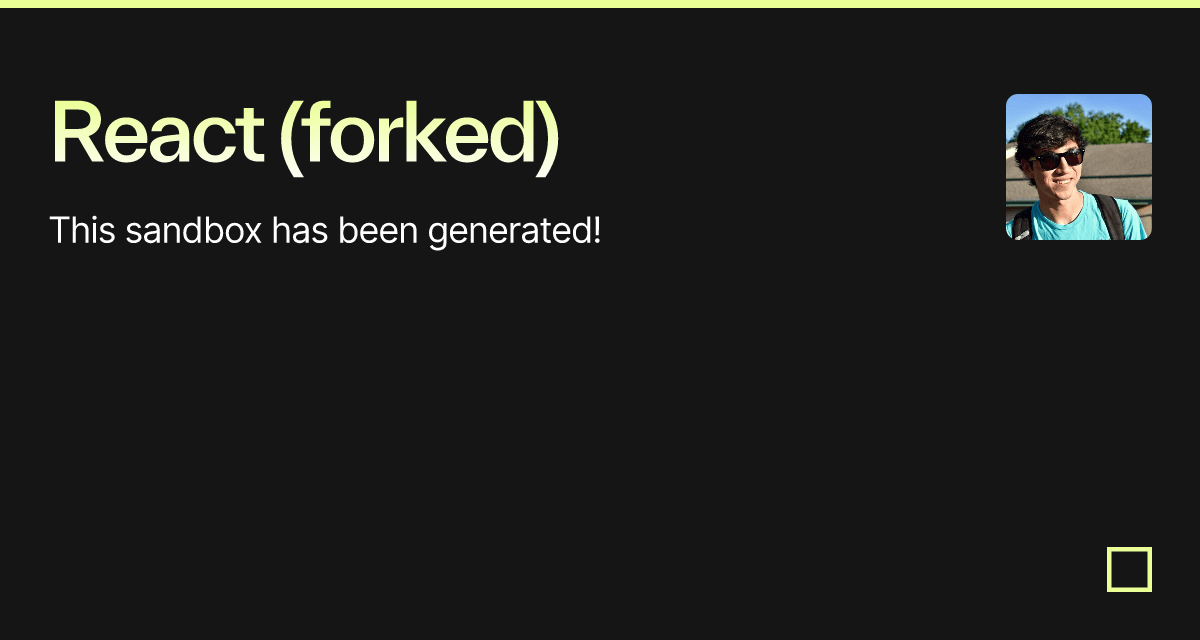 React (forked) - Codesandbox