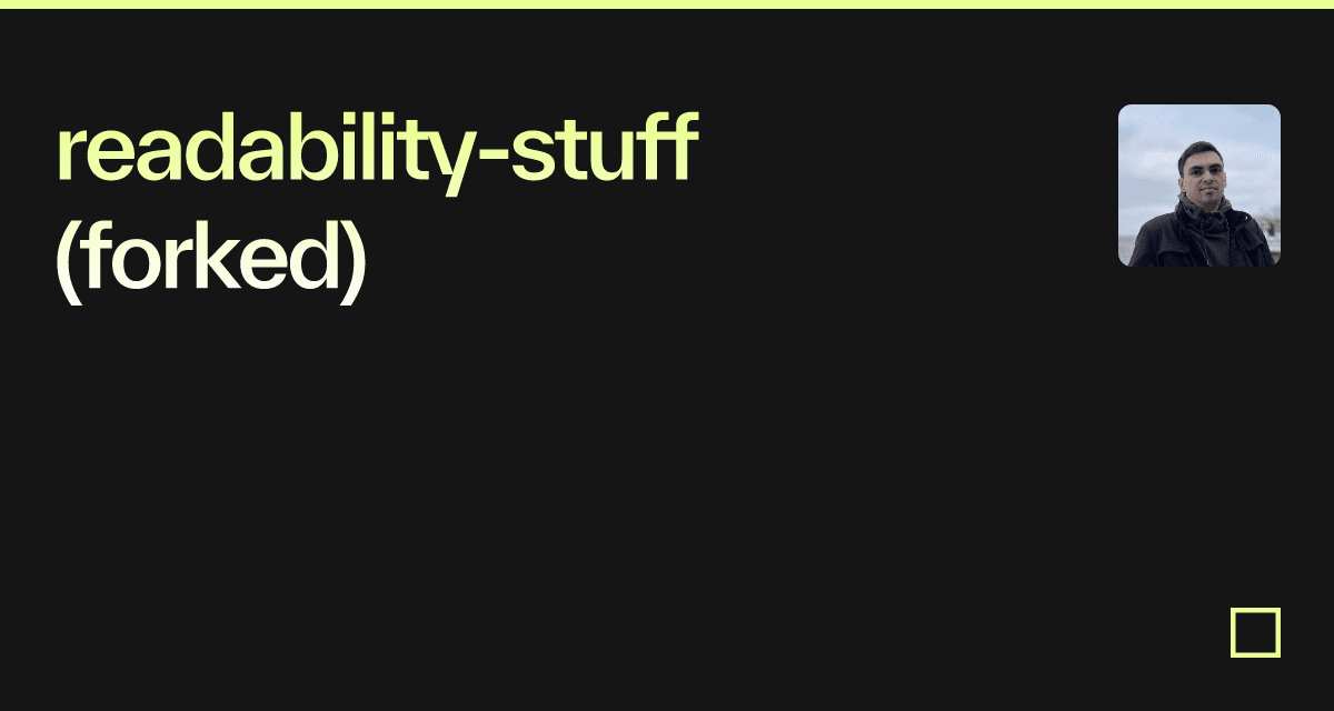 readability-stuff (forked) - Codesandbox
