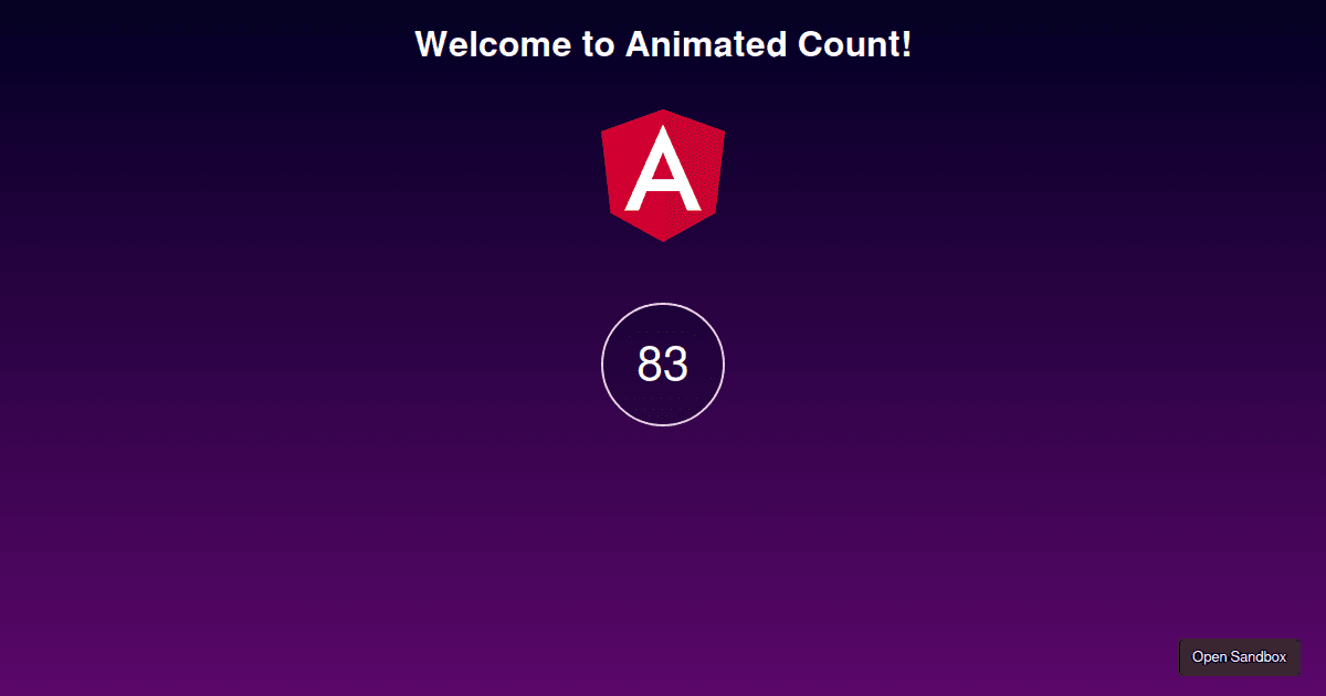 Angular Animated Counter - Codesandbox