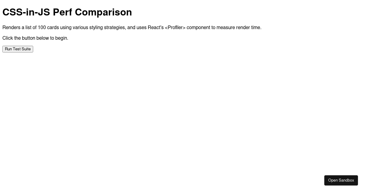 CSS-in-JS Comparison - TSS - Codesandbox