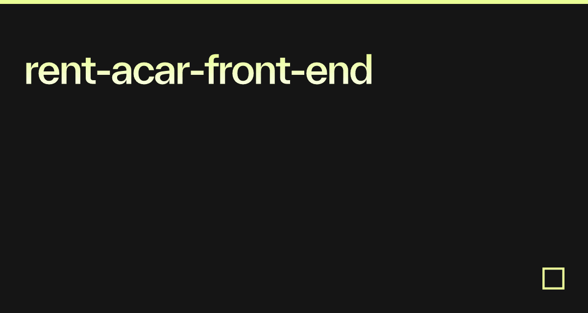 rent-acar-front-end - Codesandbox