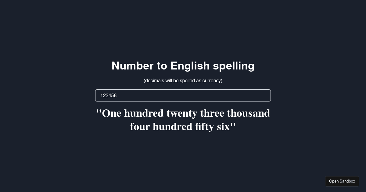 big-number-spelling - Codesandbox