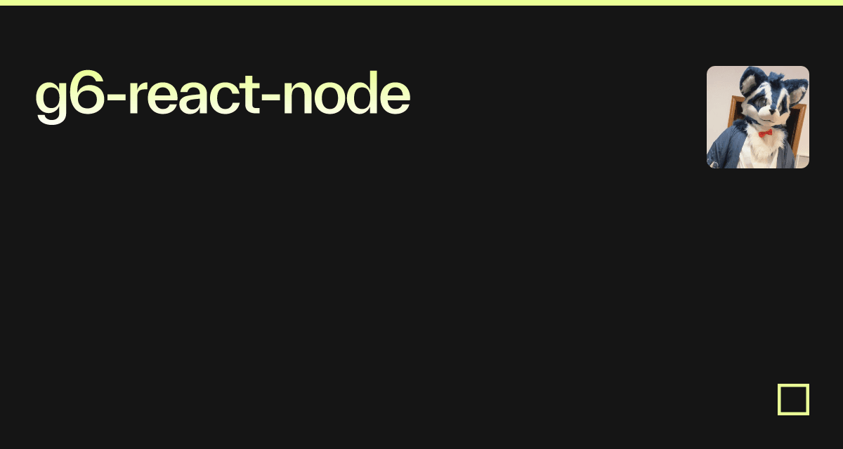 g6-react-node - Codesandbox