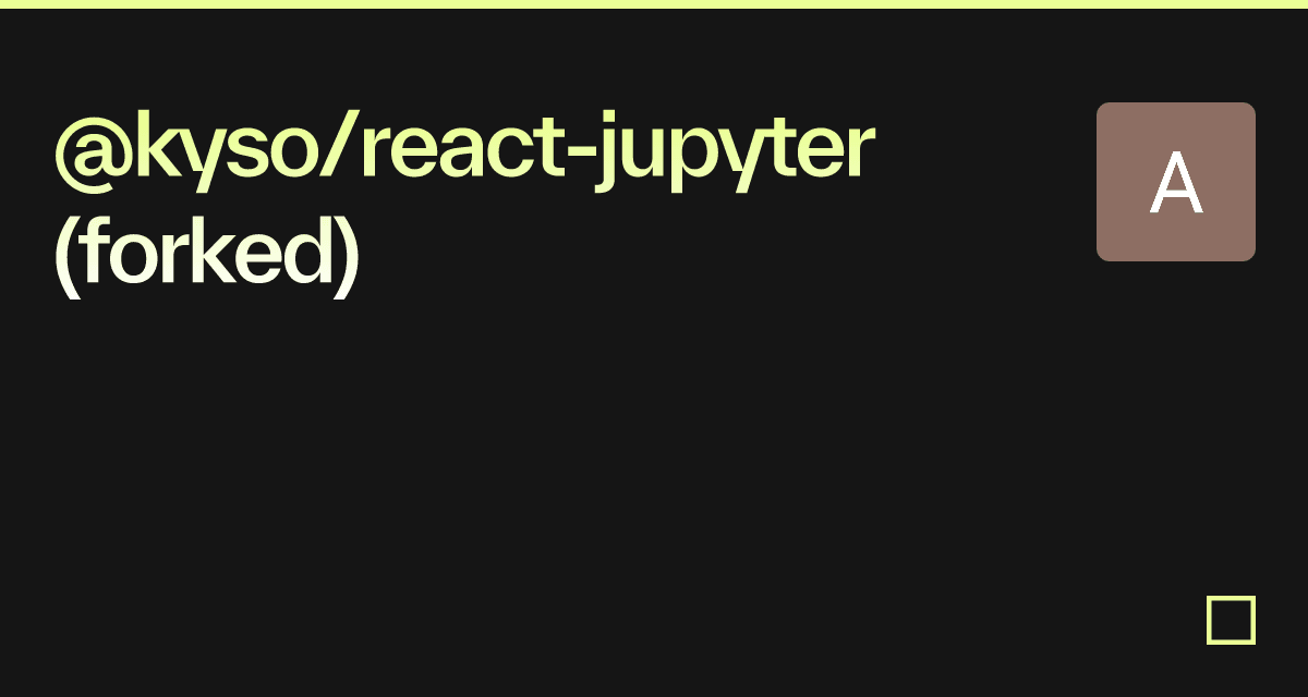 Kysoreact Jupyter Forked Codesandbox