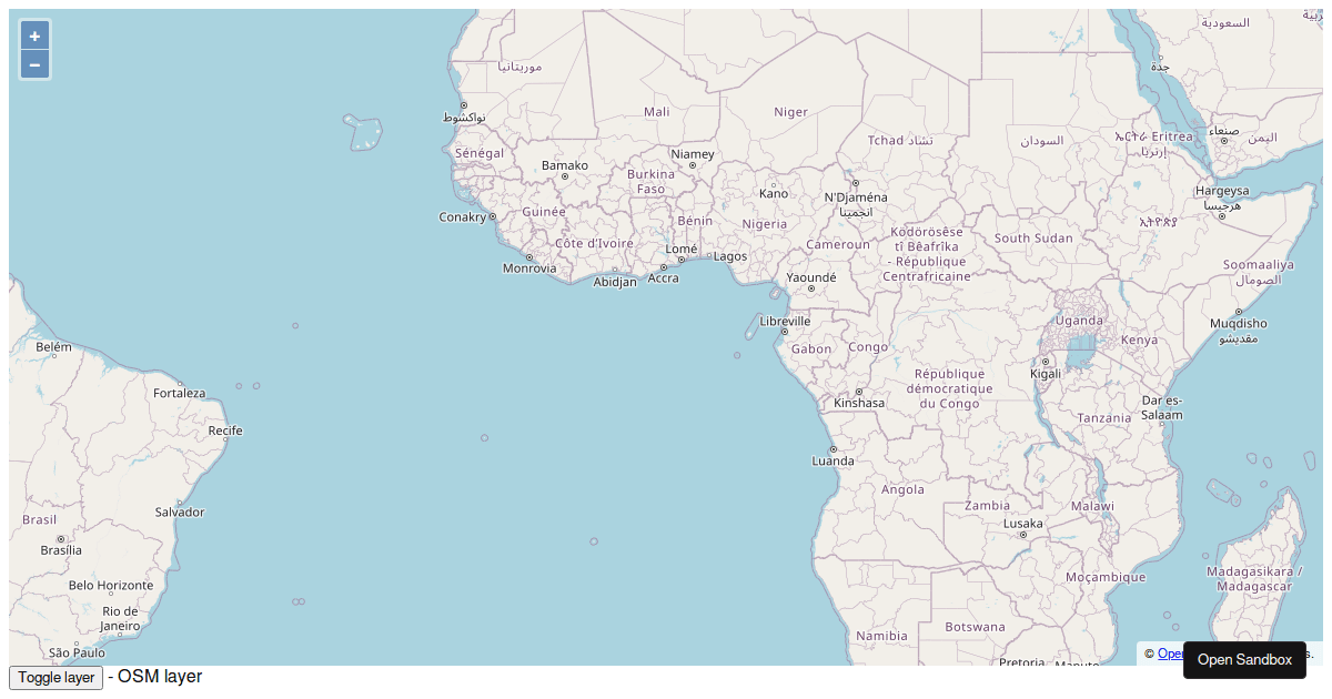 Openlayers react starter - Codesandbox