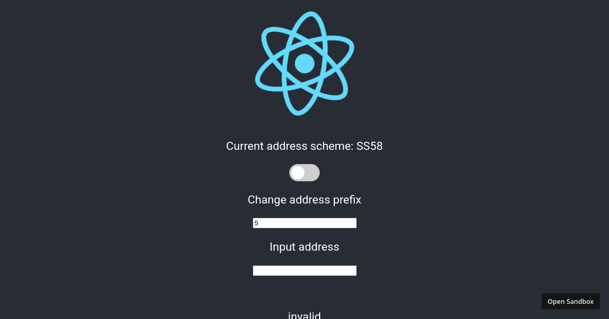 evm-substrate-address-converter - Codesandbox