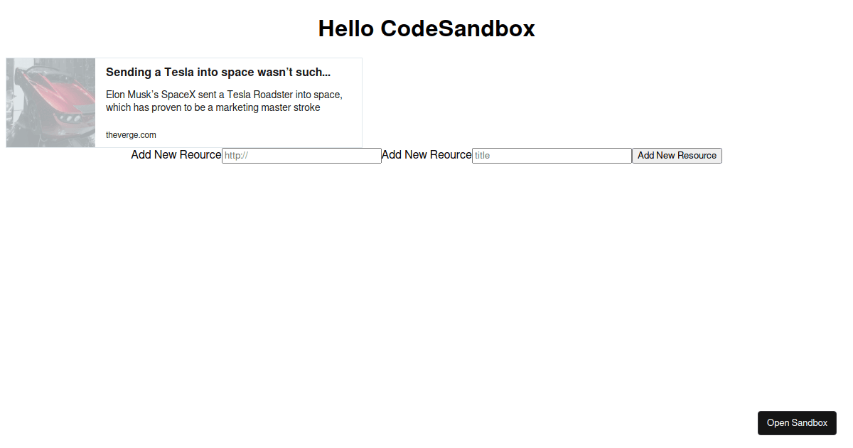 React Playground (forked) - Codesandbox