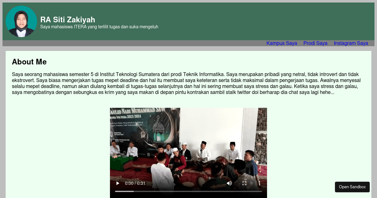 Tugas Praktikum Minggu 2 - Codesandbox