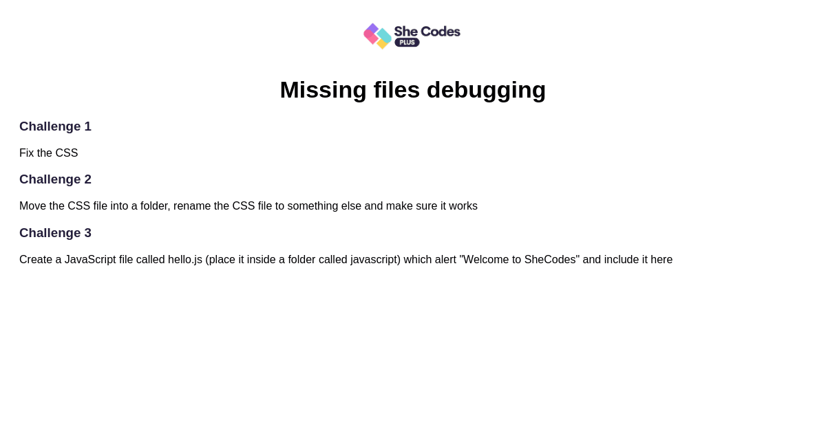 Missing files debugging solution - Codesandbox