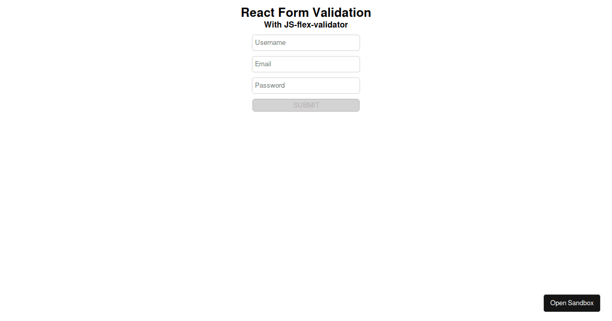 React Form Validation With Flex Validator Forked Codesandbox 1368
