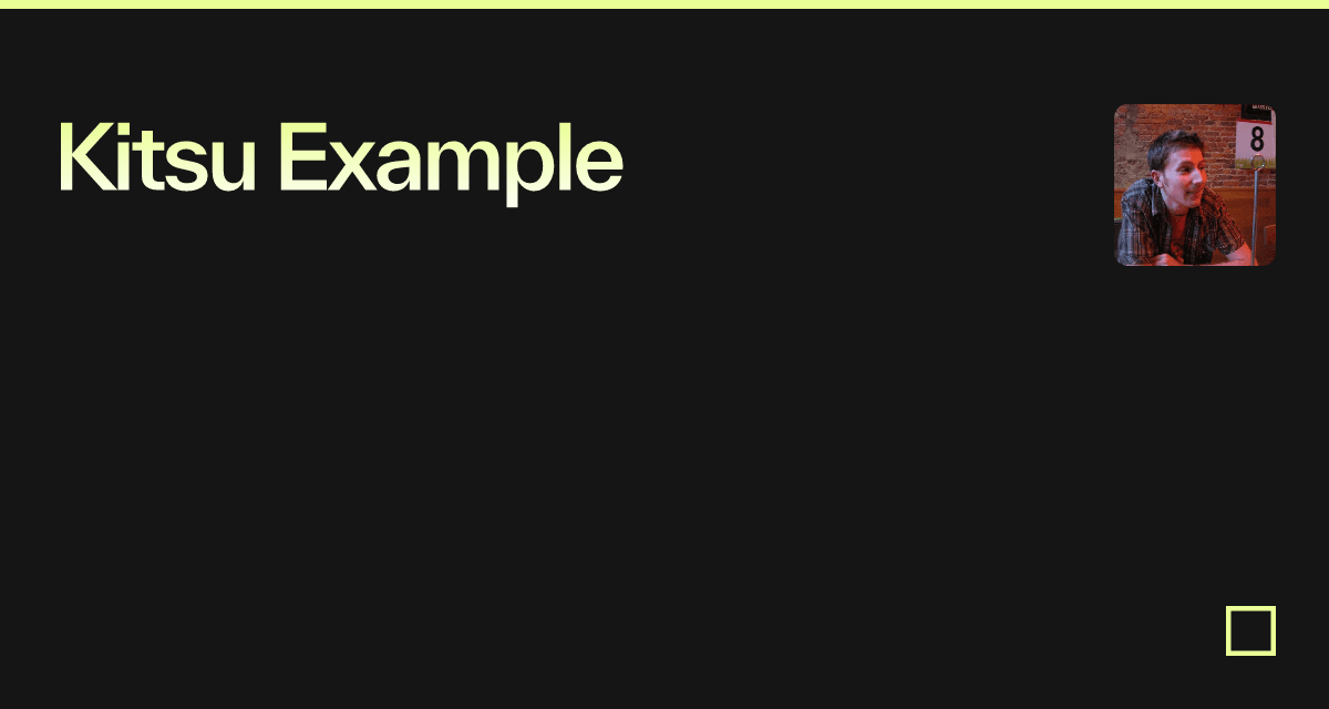 Kitsu Example - Codesandbox