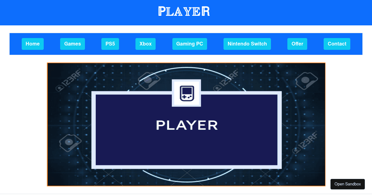 MYPLAYER WEBSITE - Codesandbox