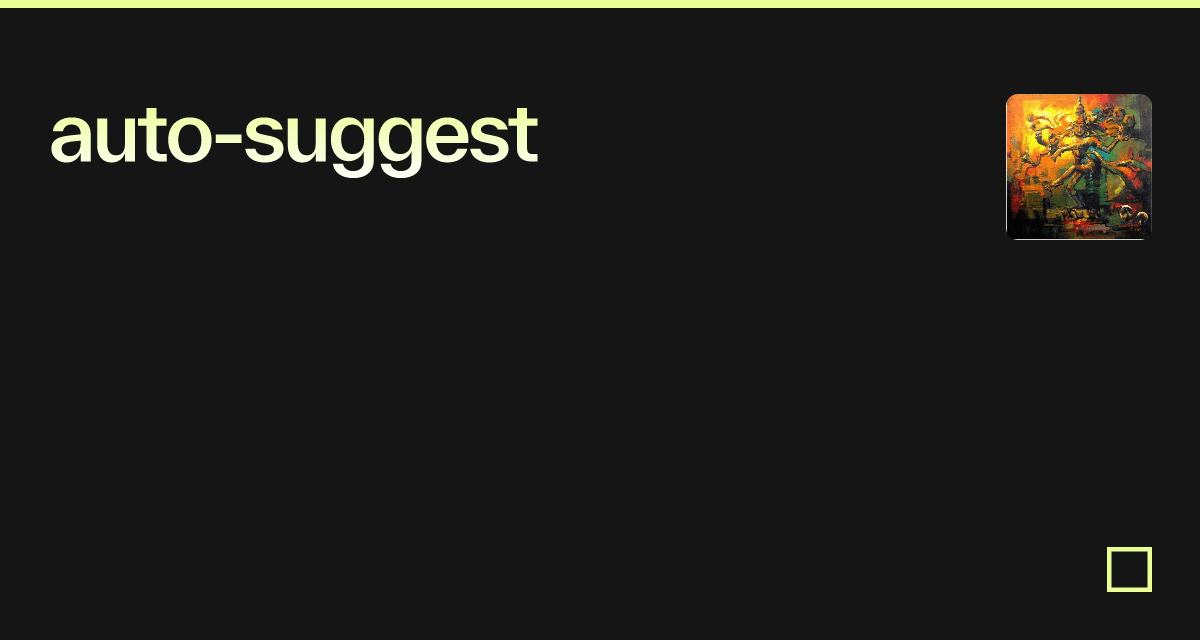 auto-suggest - Codesandbox