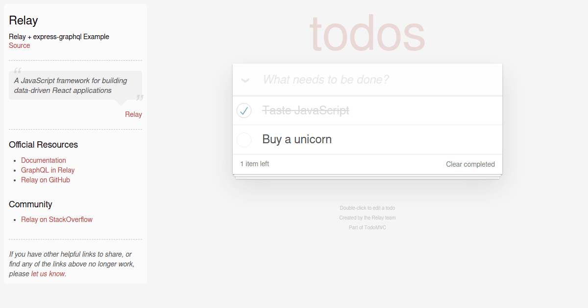 relay-sandbox-todo-app - Codesandbox