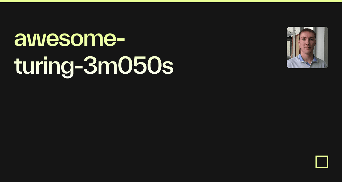 awesome-turing-3m050s - Codesandbox