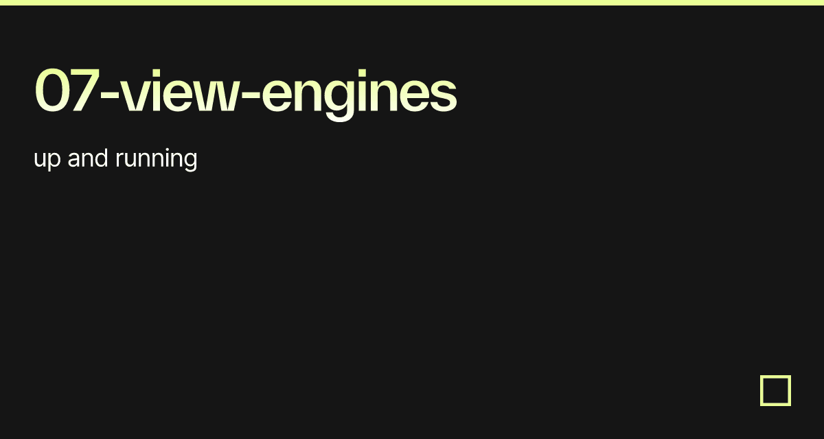 07-view-engines - Codesandbox