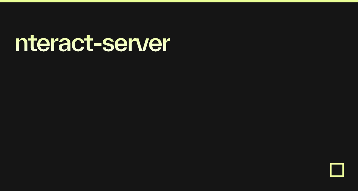nteract-server - Codesandbox
