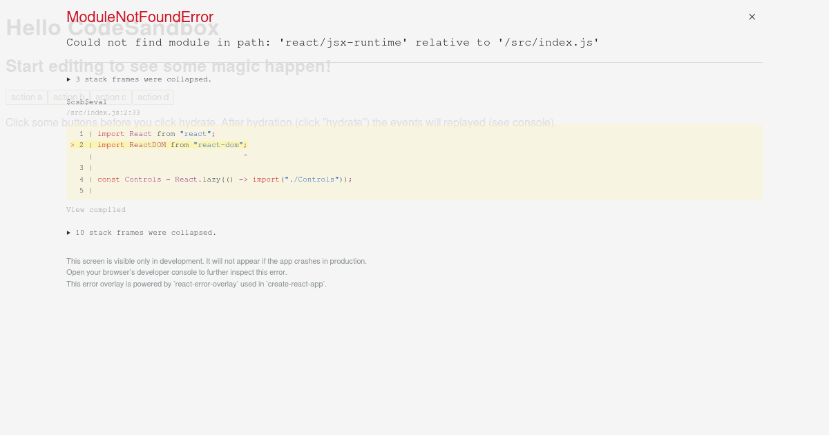 react experimental event replay - Codesandbox
