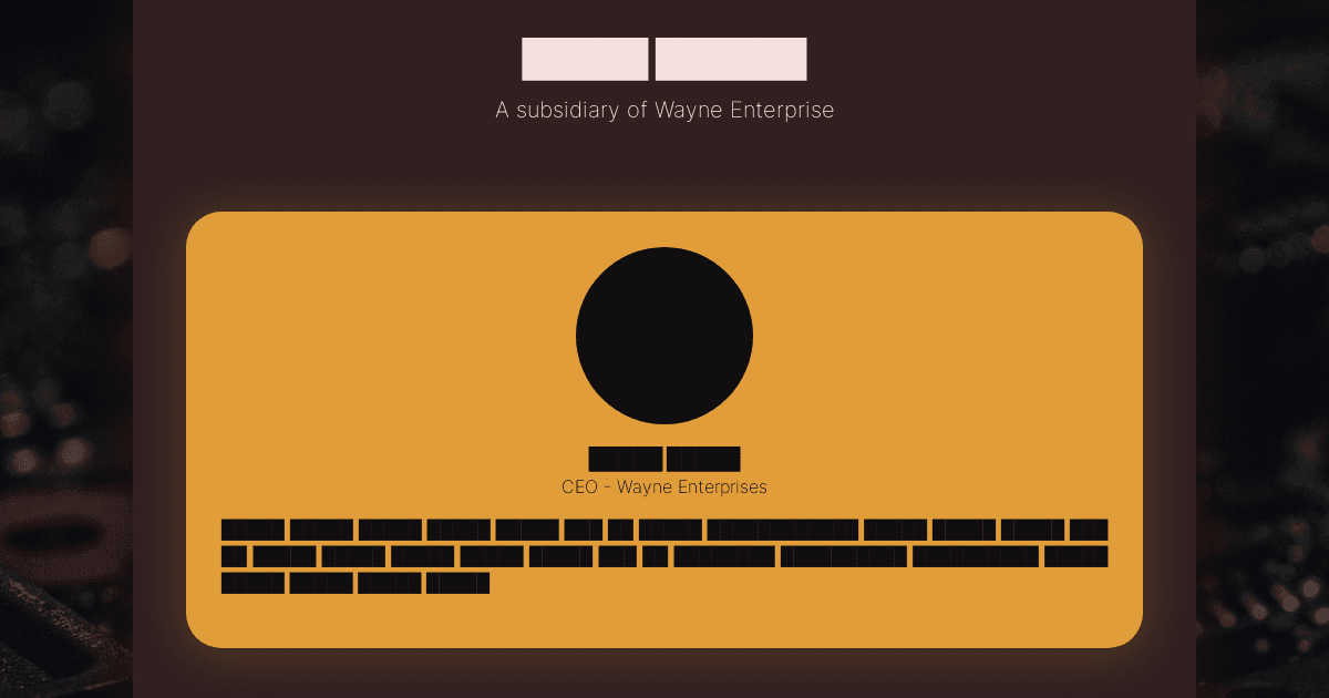 Wayne Technologies - Codesandbox