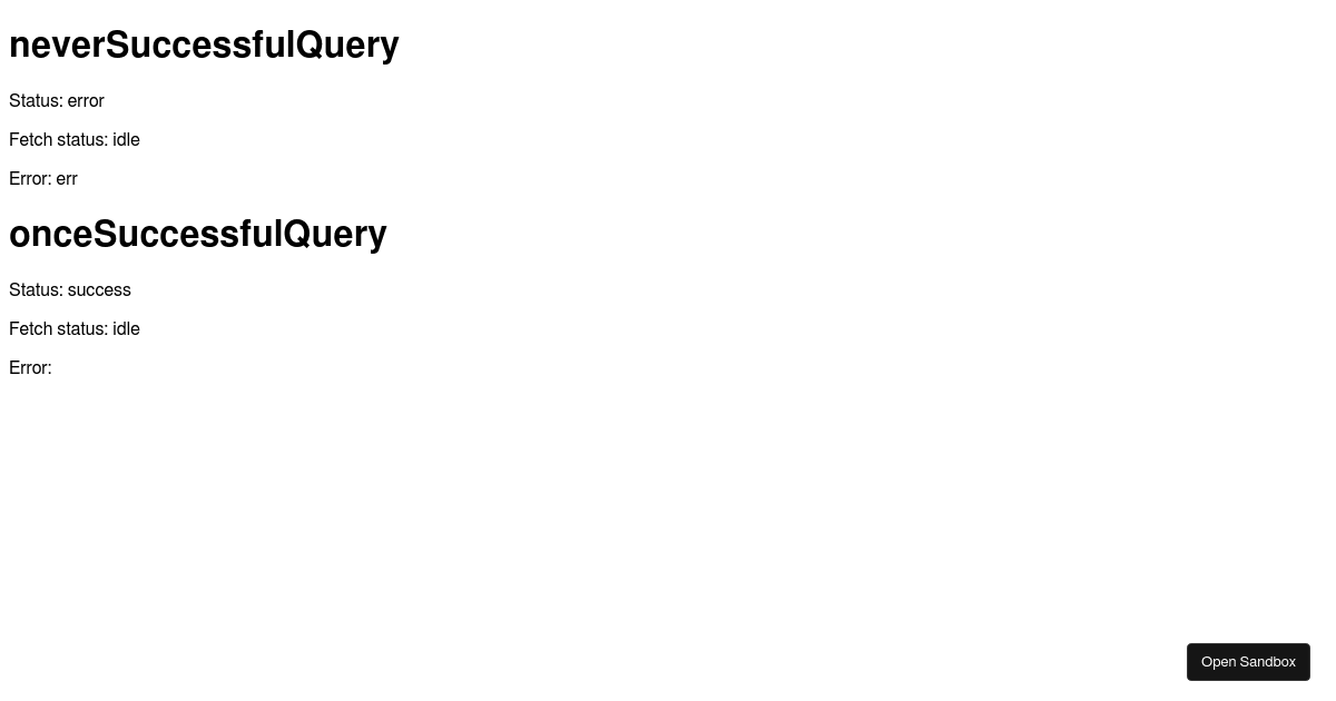 React Query Inconsistent Error Status Codesandbox