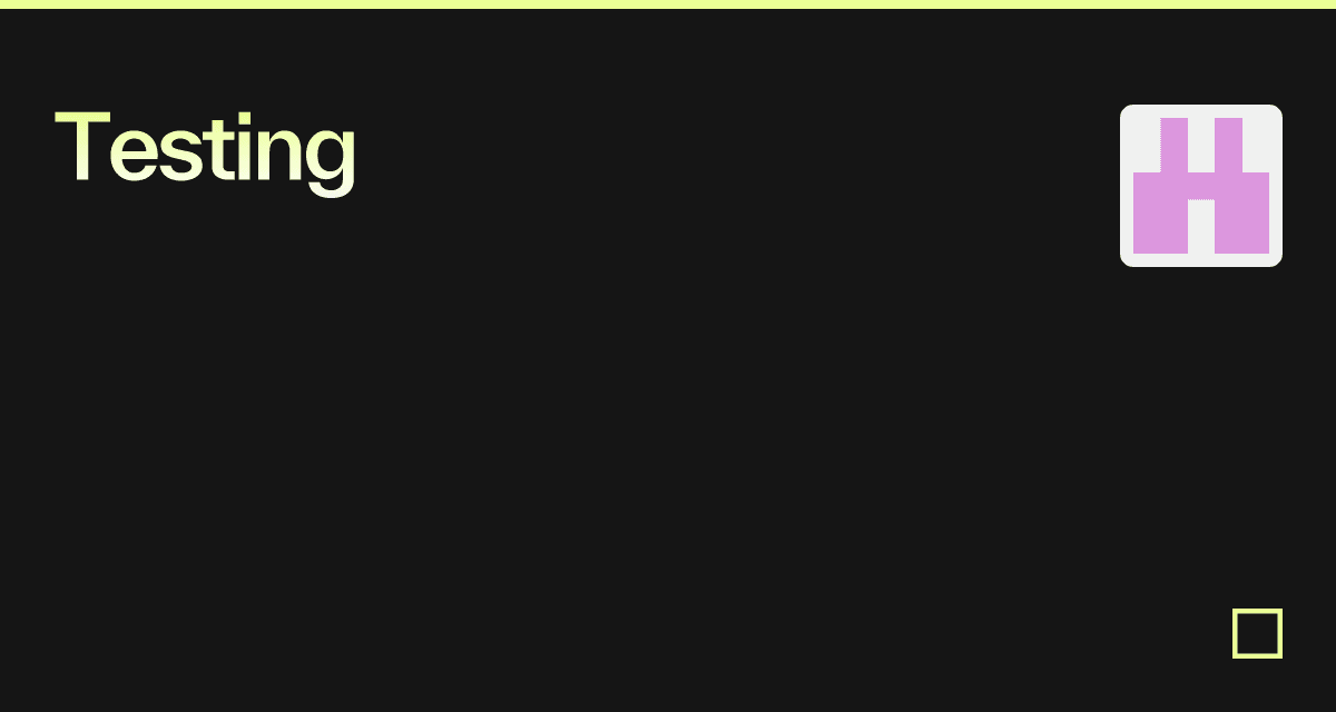 Testing - Codesandbox
