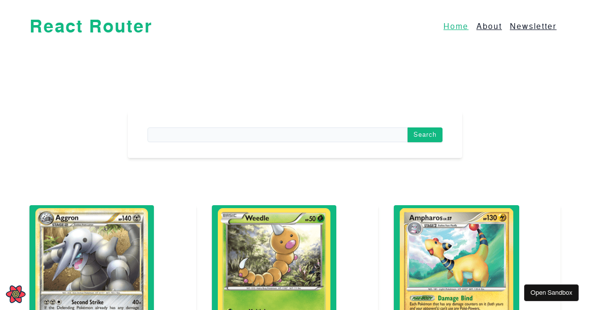 React Router- Udemy (forked) - Codesandbox