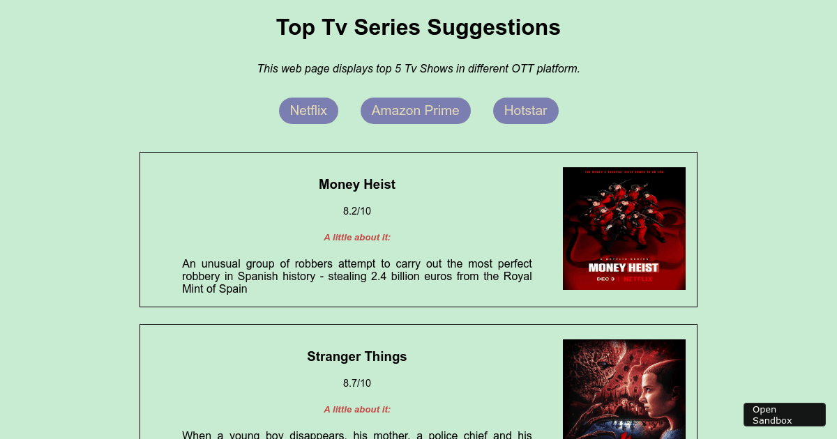 tv-shows - Codesandbox