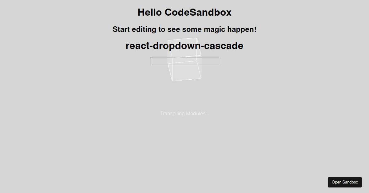 React Dropdown Cascade (forked) - Codesandbox