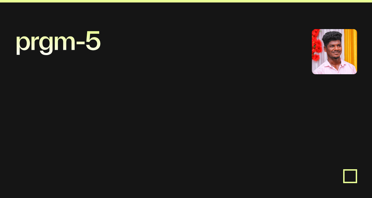 prgm-5 - Codesandbox