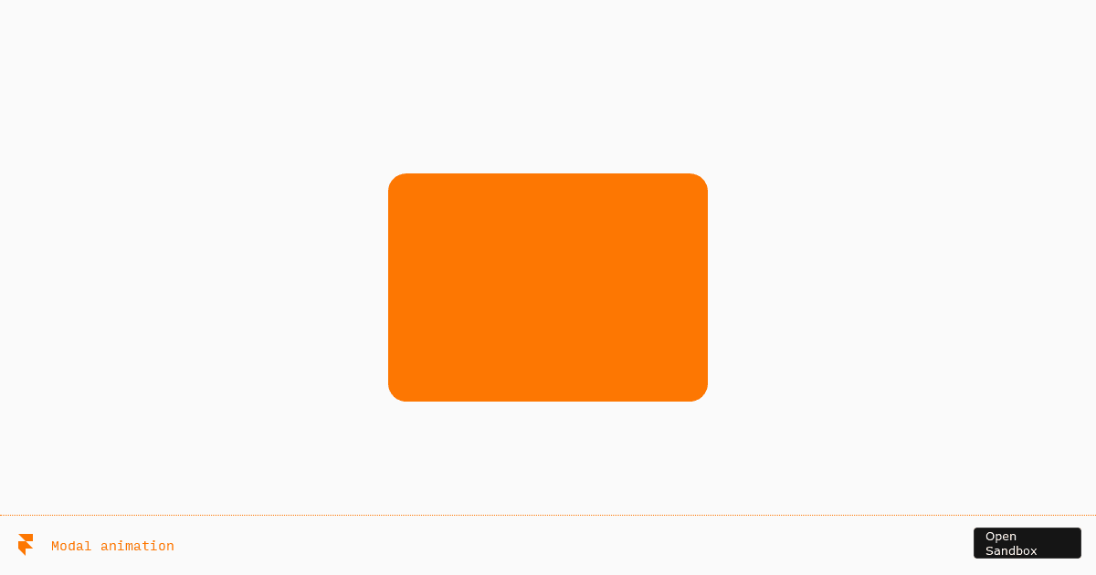 Framer Motion Modal Animation Codesandbox
