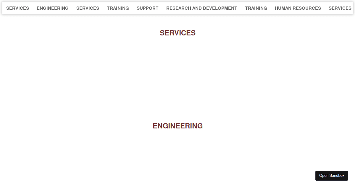 Horizontal Active Scroll React Codesandbox