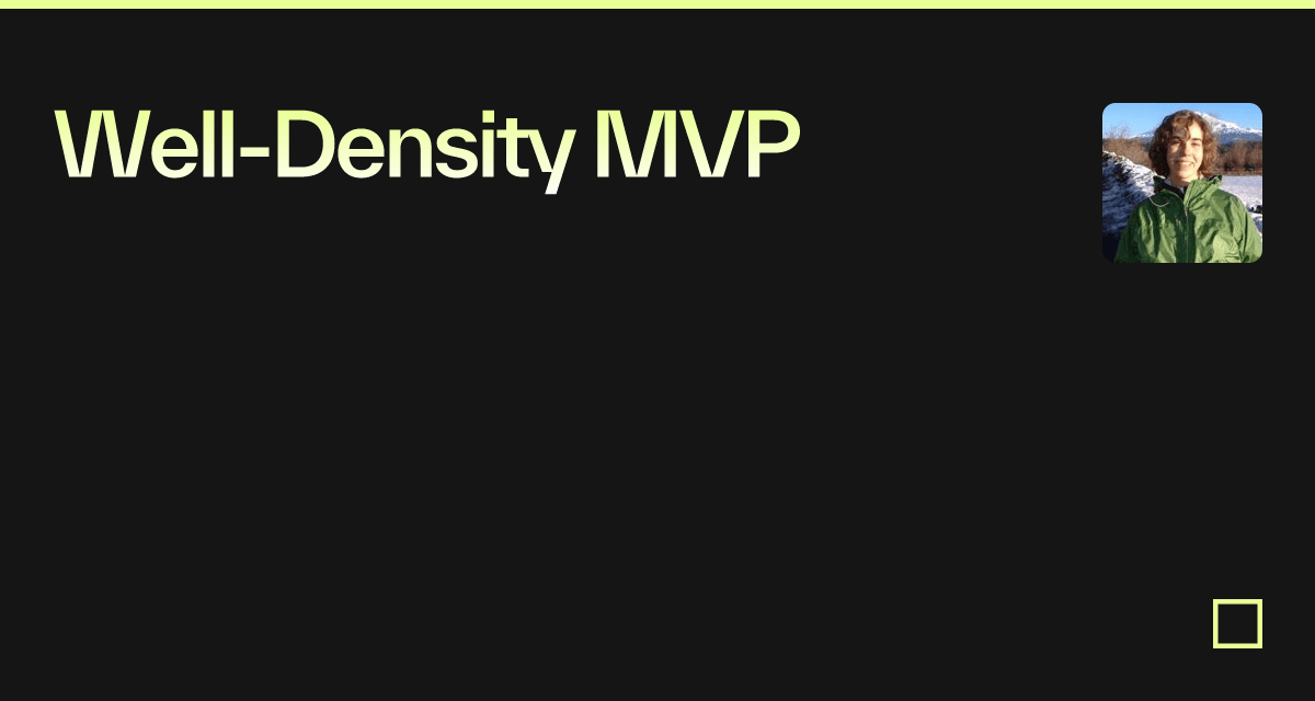 Well-Density MVP - Codesandbox