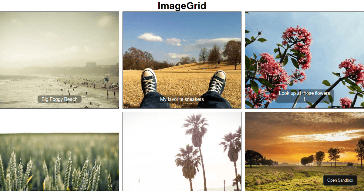 React: Image Grid with Overlay LightBox - Codesandbox