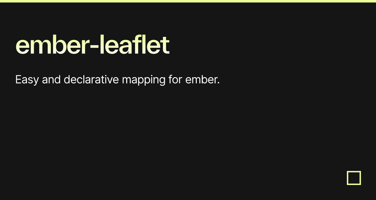ember-leaflet - Codesandbox