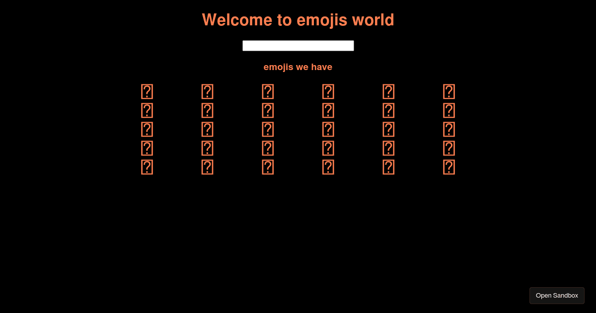 emojis-world - Codesandbox