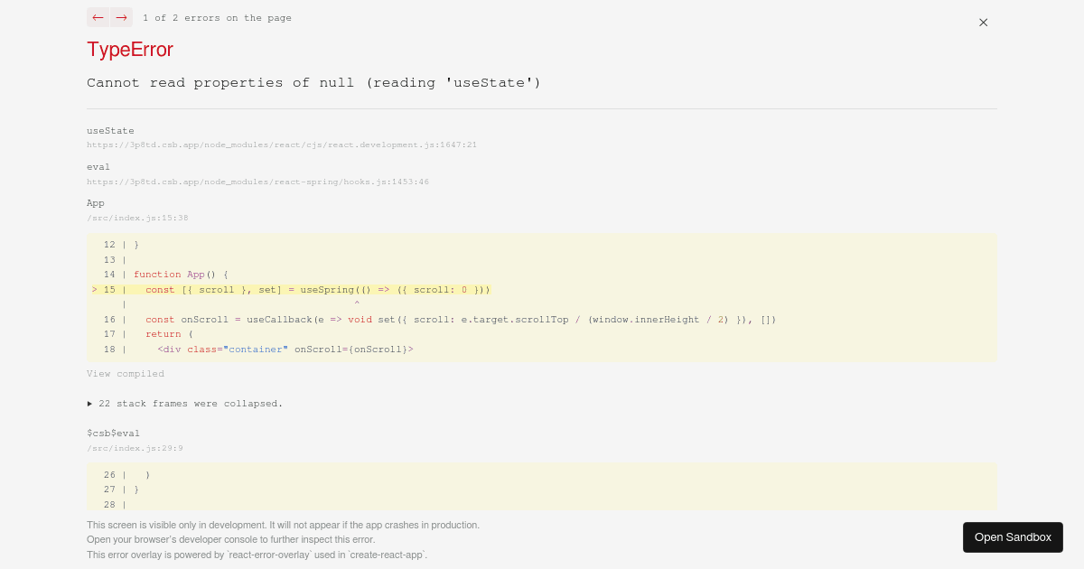 Scroll Animation With React Spring Forked Codesandbox