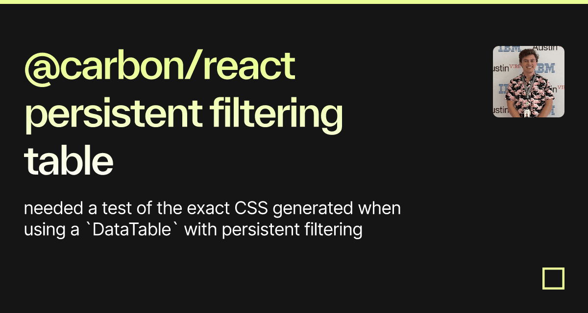 @carbon/react persistent filtering table - Codesandbox @carbon/react persistent filtering table - Codesandbox
