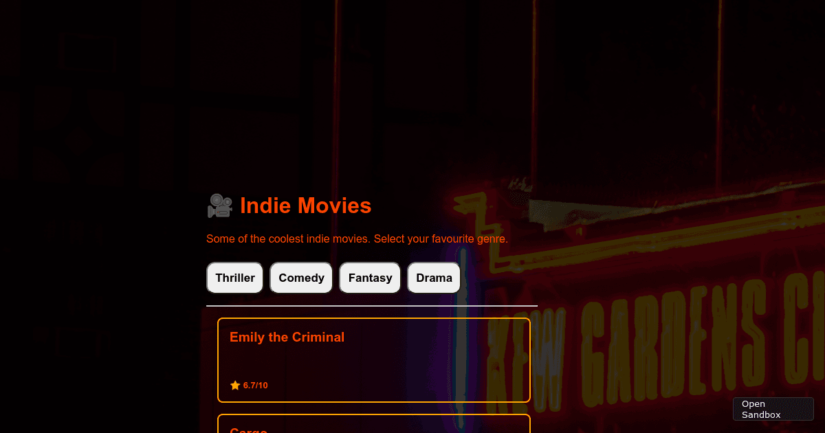 recommendation-app - Codesandbox