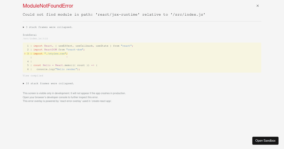 Render Order Of React Codesandbox