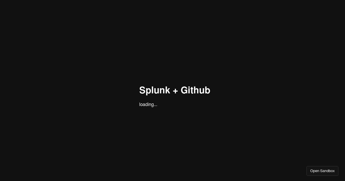 splunk practice - Codesandbox