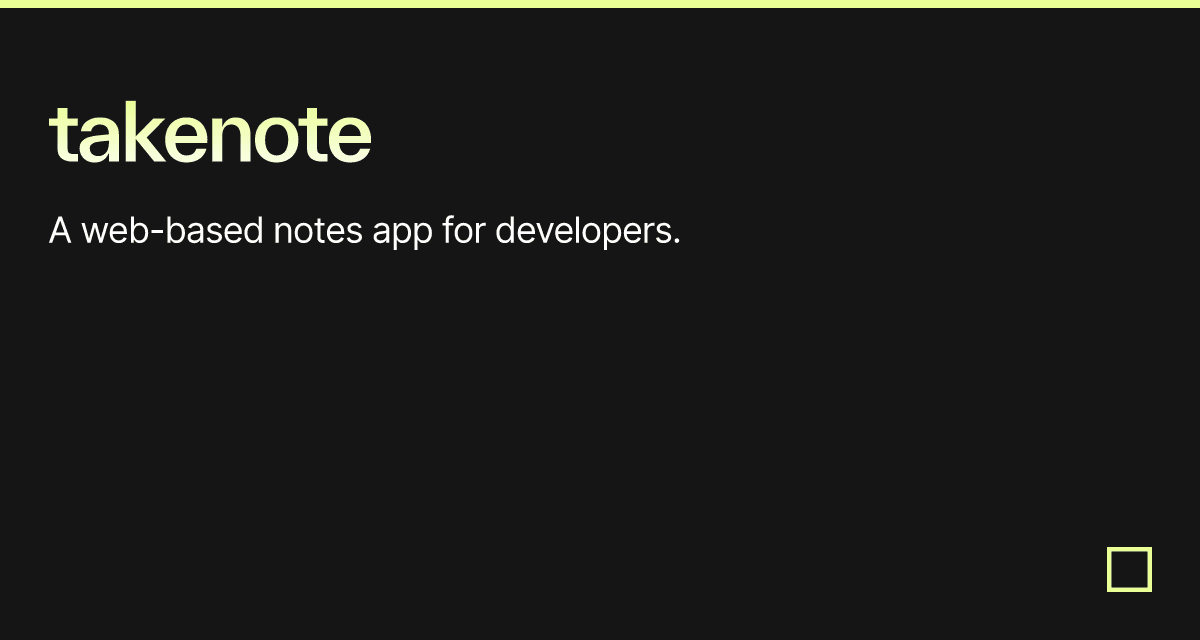 takenote - Codesandbox