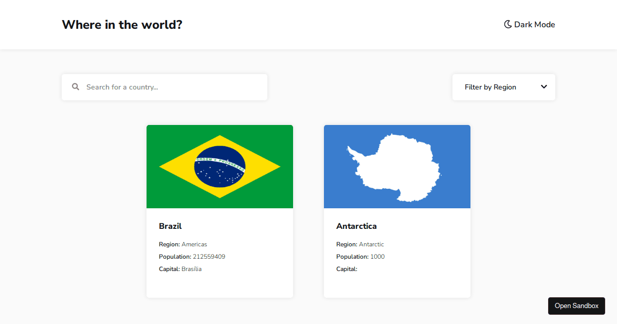 rest-countries-api - Codesandbox