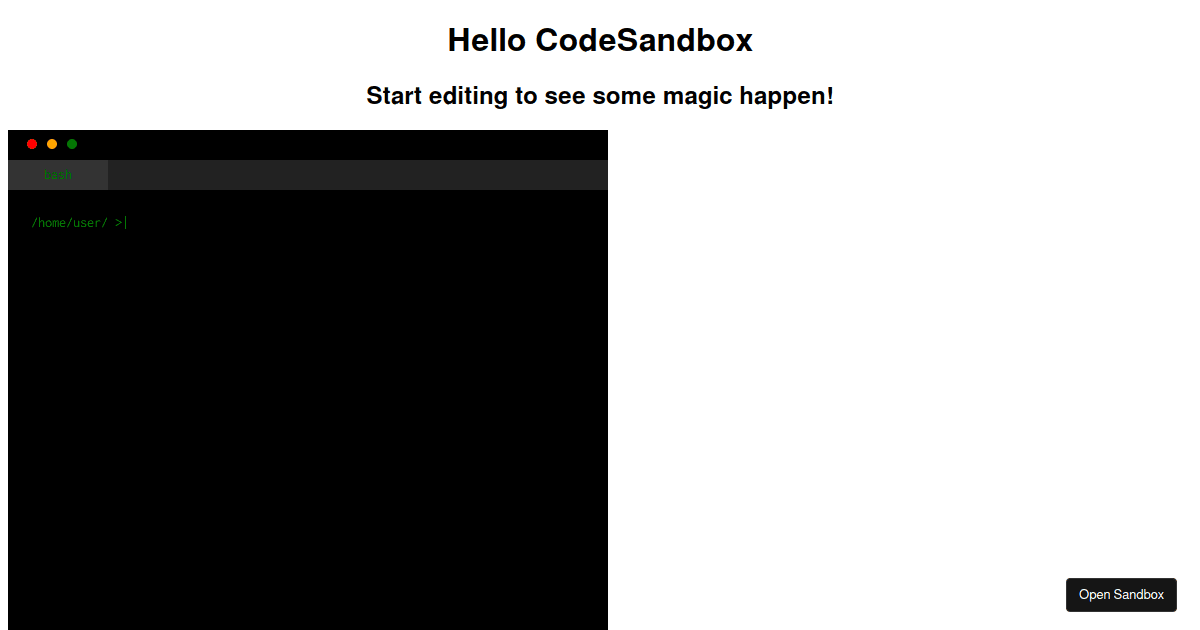 bash-shell - Codesandbox