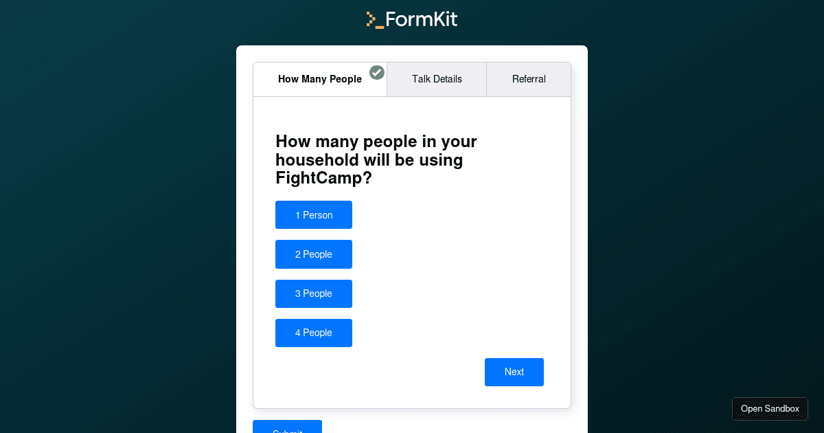 FormKit Multi-Step Form: Phase 1 (forked) - Codesandbox