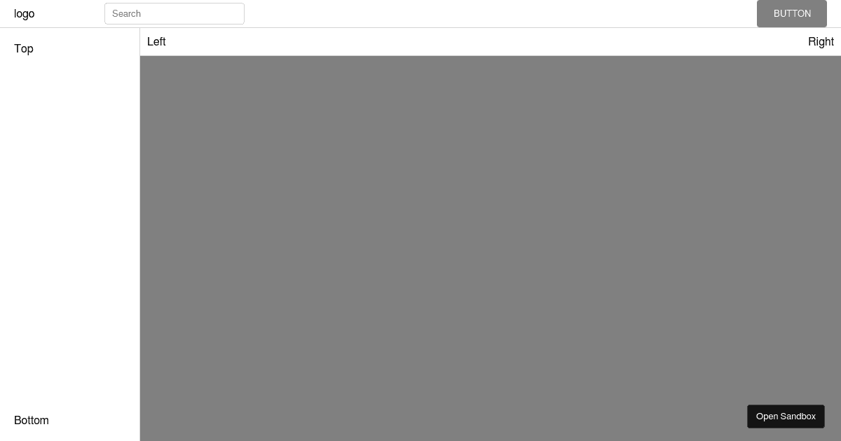 React Webapp Layout Codesandbox