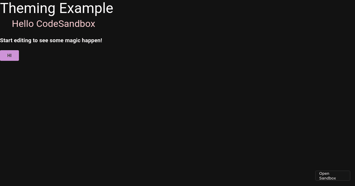 theming - Codesandbox