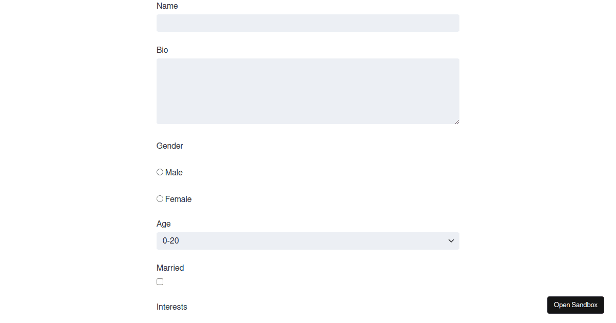Form Data To Object Codesandbox