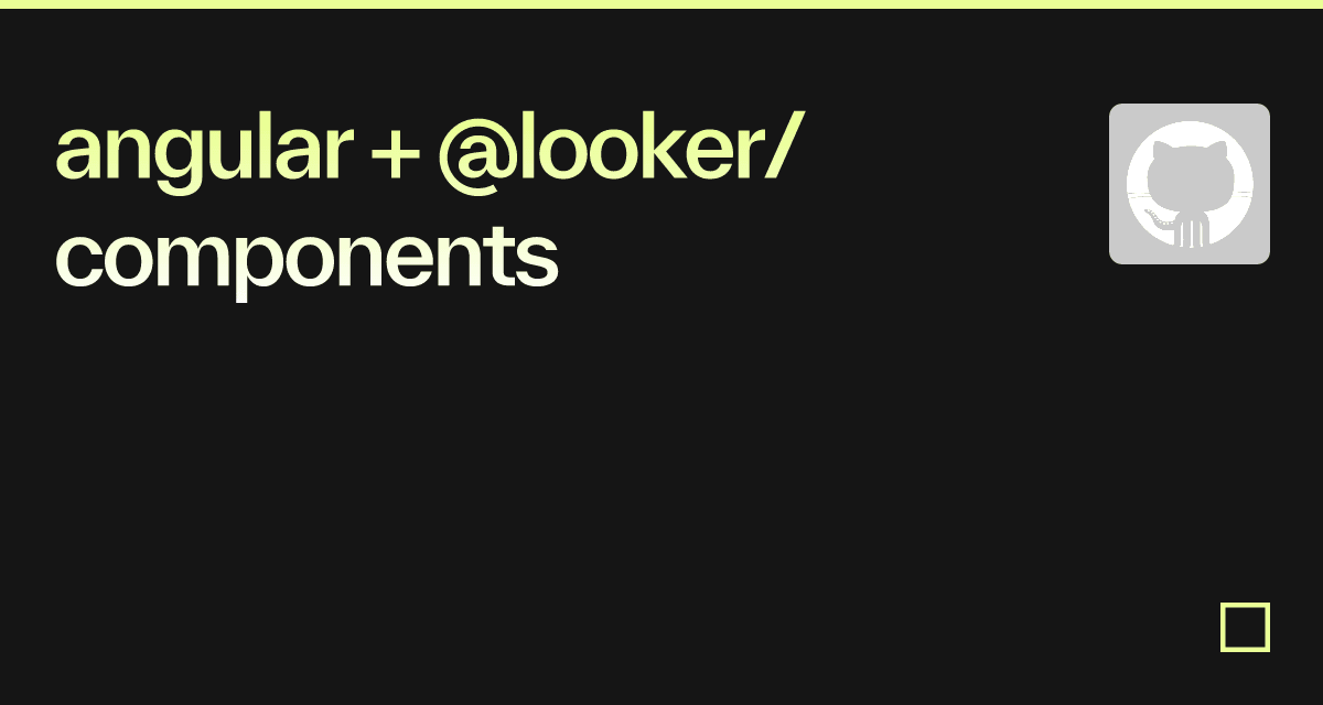 angular + @looker/components - Codesandbox